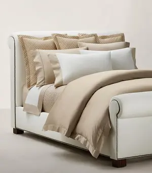 Ralph Lauren Cotton Langdon Coastal Super King Flat Sheet - Neutral