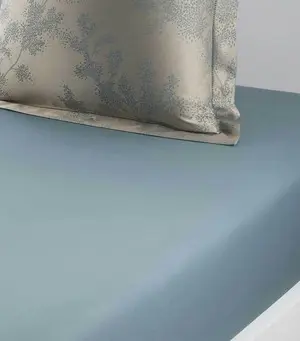 YVES DELORME Triomphe Super King Fitted Sheet - Green