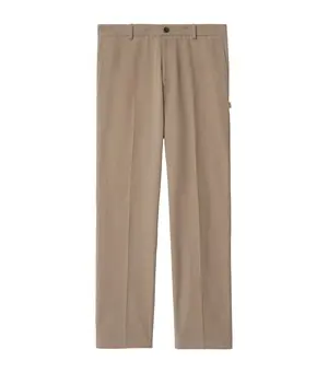 Burberry Cotton Twill Slim Chinos - Brown