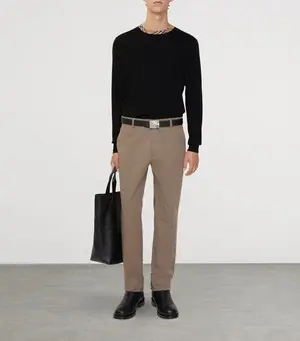 Burberry Cotton Twill Slim Chinos - Brown