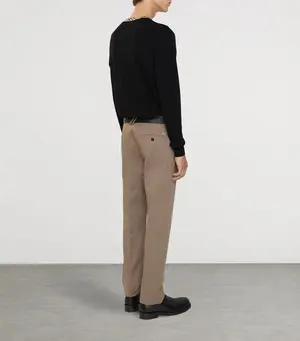 Burberry Cotton Twill Slim Chinos - Brown