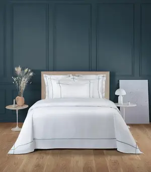 YVES DELORME Athena King Duvet Cover - Green