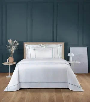 YVES DELORME Athena King Oxford Pillowcase - Green