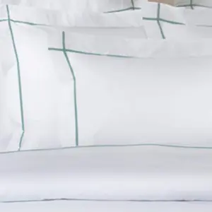 YVES DELORME Athena King Oxford Pillowcase - Green