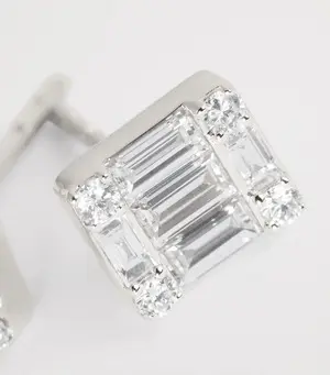 Harrods Diamond Stud Earrings In 18-karat Gold