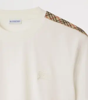 Burberry Check-trim T-shirt - Ivory