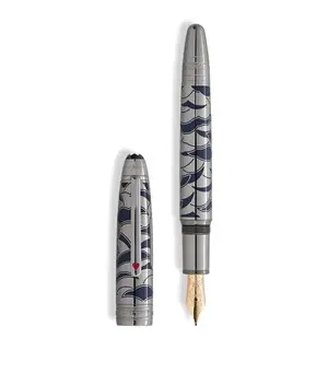 Montblanc Meisterstück Around The World Solitaire Legrand Fountain Pen - Grey