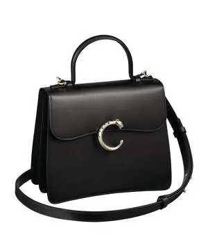 Cartier Leather Panthère De Top-handle Bag - Black