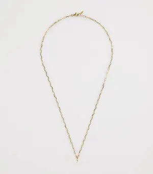 PERSEE 18kt Yellow And Diamond Paperclip Chain Necklace