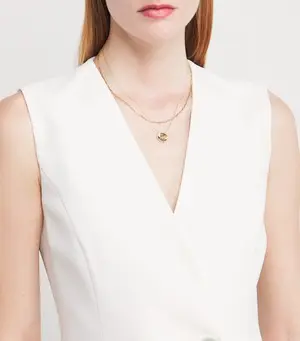 PERSEE 18kt Yellow And Diamond Paperclip Chain Necklace