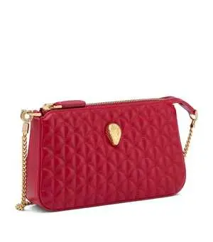 BVLGARI Leather Serpenti Sugarloaf Clutch Bag - Red