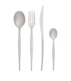 BUGATTI Satin Stainless Steel Natura 24-piece Cutlery Set - Metallic