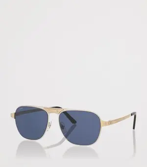 Cartier Rectangular Aviator Sunglasses