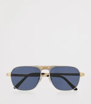 Cartier Rectangular Aviator Sunglasses