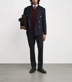 Corneliani Virgin Wool Double-breasted Blazer