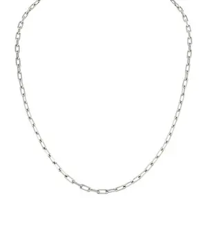 Cartier Santos De Chain Necklace In White Gold - Silver