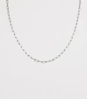 Cartier Santos De Chain Necklace In White Gold