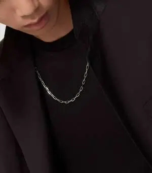 Cartier Santos De Chain Necklace In White Gold