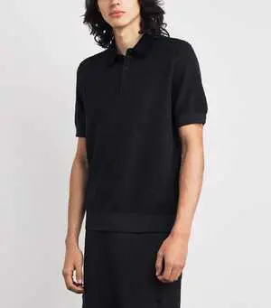 Vince Wool-blend Jacquard Polo Shirt