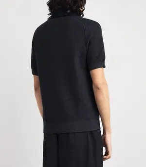 Vince Wool-blend Jacquard Polo Shirt