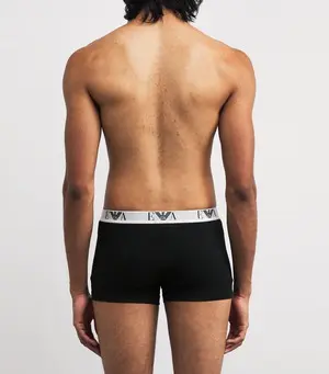 Emporio Armani Stretch-cotton Logo Trunks