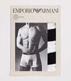 Emporio Armani Stretch-cotton Logo Trunks