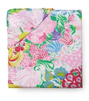 PRATESI Millefiori Super King Fitted Sheet - Pink
