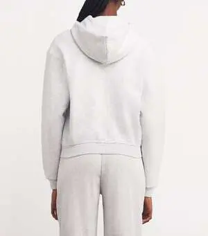SKIMS Cotton-blend Fleece Classic Zip-up Hoodie - Grey