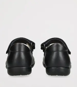 Trotters Emily Leather School Shoes - Navy