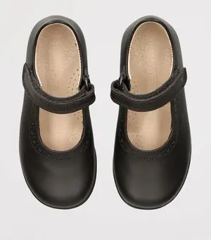Trotters Emma Leather Mary Jane School Shoes - Brown