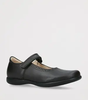 Trotters Leather Emma School Shoes - Brown