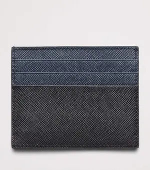Prada Saffiano Leather Card Holder - Black