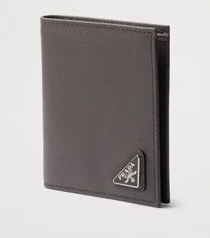 Prada Saffiano Leather Wallet - Grey