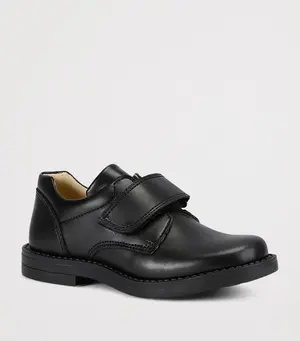 Trotters Leather George School Shoes - Black