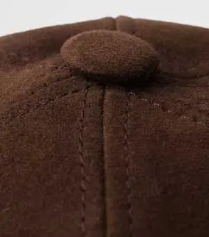 Prada Suede Baseball Cap - Brown