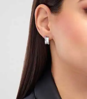 BVLGARI B.zero1 18-karat White Gold And Diamond Earrings