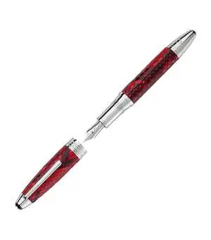 Montblanc Platinum-plated Leather Meisterstück Fountain Pen