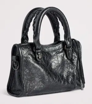 Balenciaga Nano Leather Top-handle Bag - Black