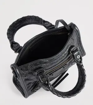 Balenciaga Nano Leather Top-handle Bag - Black