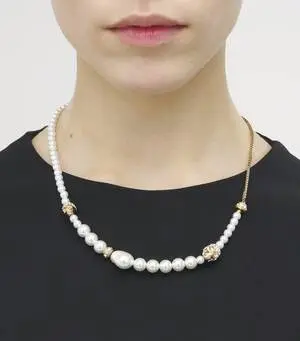 Alexander McQueen Faux Pearl And Skull Necklace
