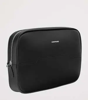 Chopard Leather Clutch With Silver Tone Logo