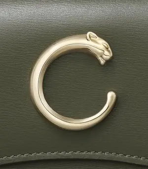 Cartier Mini Leather Panthère De Wallet - Green