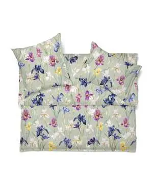 SCHLOSSBERG Cotton Charlotte Super King Duvet Cover - Green