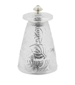 Lalique Feuilles Crystal Pepper Grinder - Clear