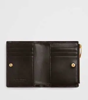 Bottega Veneta Leather Intrecciato Bifold Card Holder