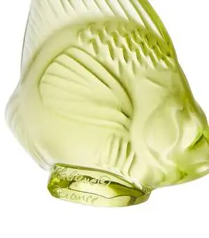 Lalique Crystal Fish Sculpture - Yellow