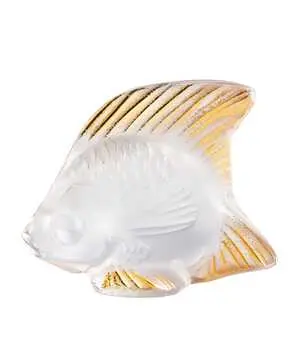 Lalique Crystal Fish Sculpture Clear