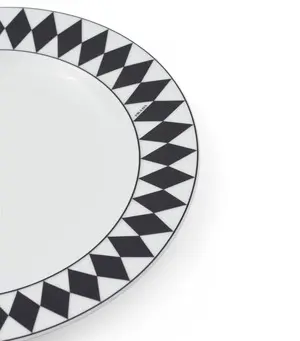 Prada Set Of 2 Chequerboard Dinner Plates