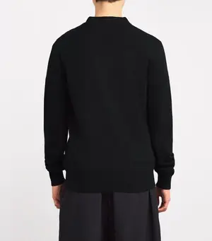 Play Comme Des Garcon Wool Heart Cardigan