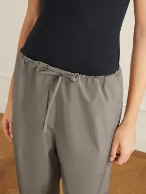 THE ROW Delano Cropped Cotton Wide-leg Pants - Neutrals